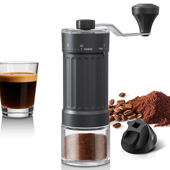Hand Coffee Grinder, LHKLUK Adjustable Coffee Grinder, Textured ABS Bo ...