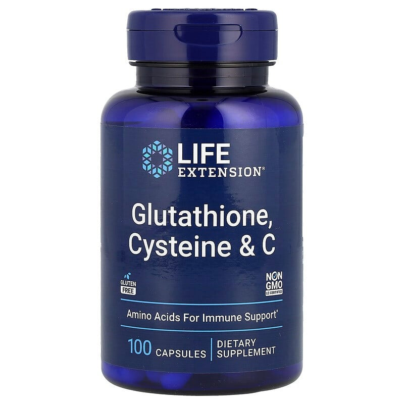 Life Extension, Glutathione, Cysteine & C, 100 Capsules– Brands For ...