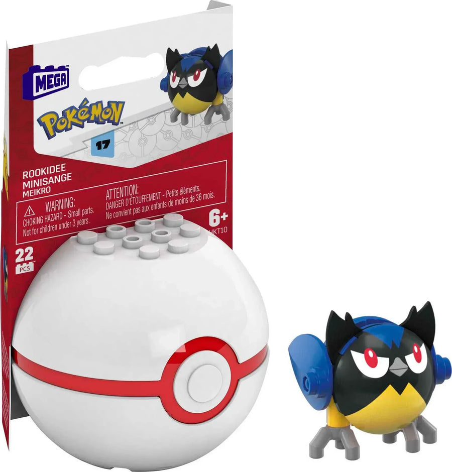 MEGA Pokemon Building Toy Kit Rookidee (15 Pieces) with 1 Action Figur ...