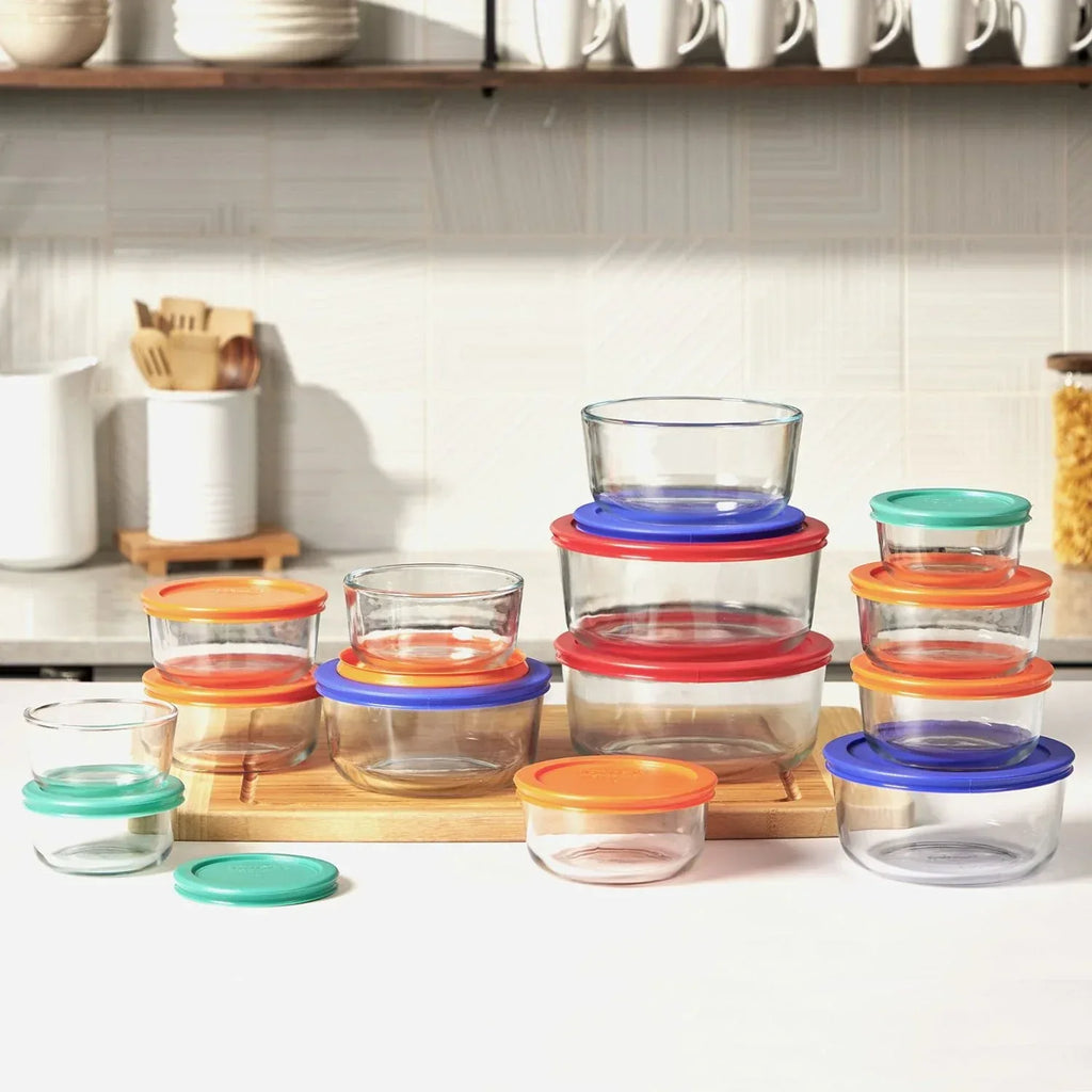 Pyrex Simply Store 28-Piece Glass Food Storage Set– Brands For Less USA