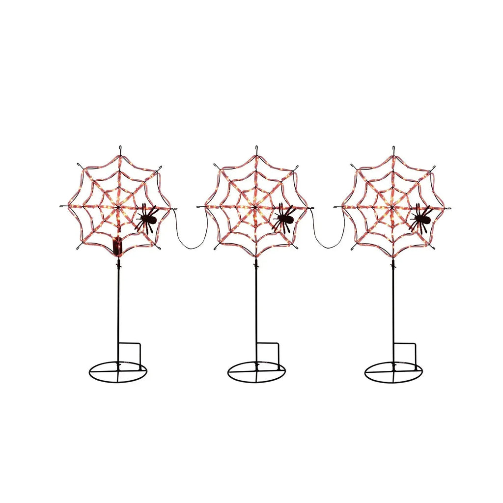 Member's Mark Pre-Lit Spiderweb Lawn Stakes, Set of 3– Brands For Less USA