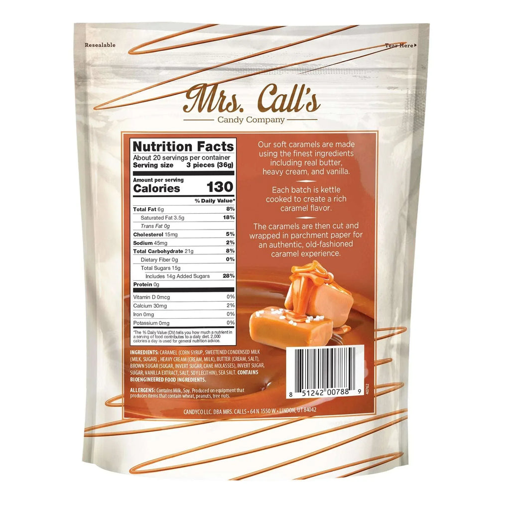 Mrs. Calls Kettle Cooked Sea Salt Soft Caramels 25 oz, 2-pack– Brands ...