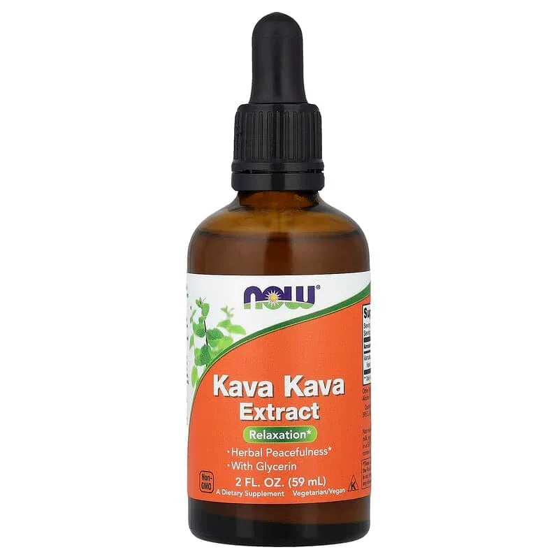NOW Foods, Kava Kava Extract With Glycerin, 2 fl oz (59 ml)– Brands For ...