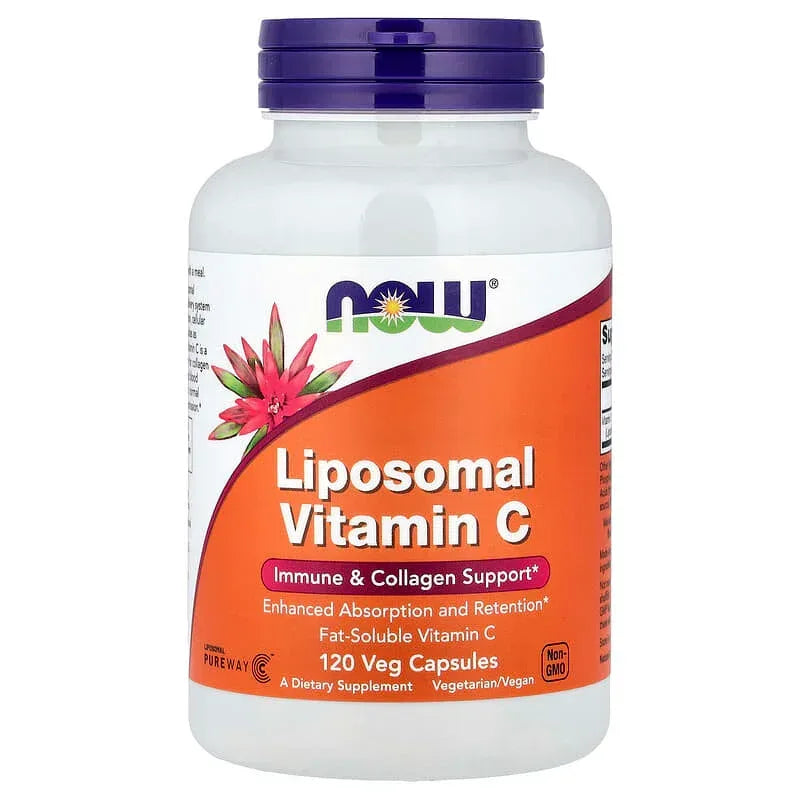 NOW Foods, Liposomal Vitamin C, 120 Veg Capsules (0.5 g per Capsule ...
