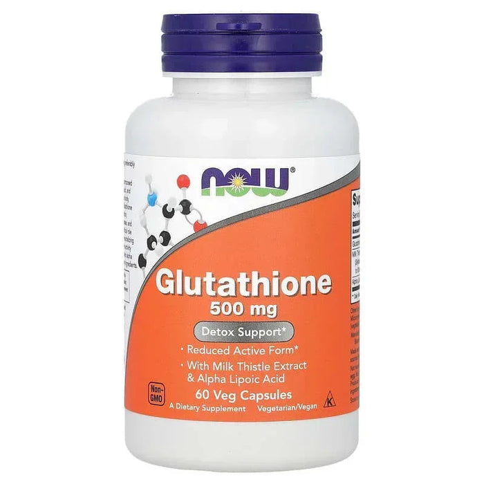 NOW Foods, Glutathione With Milk Thistle Extract & Alpha Lipoic Acid ...