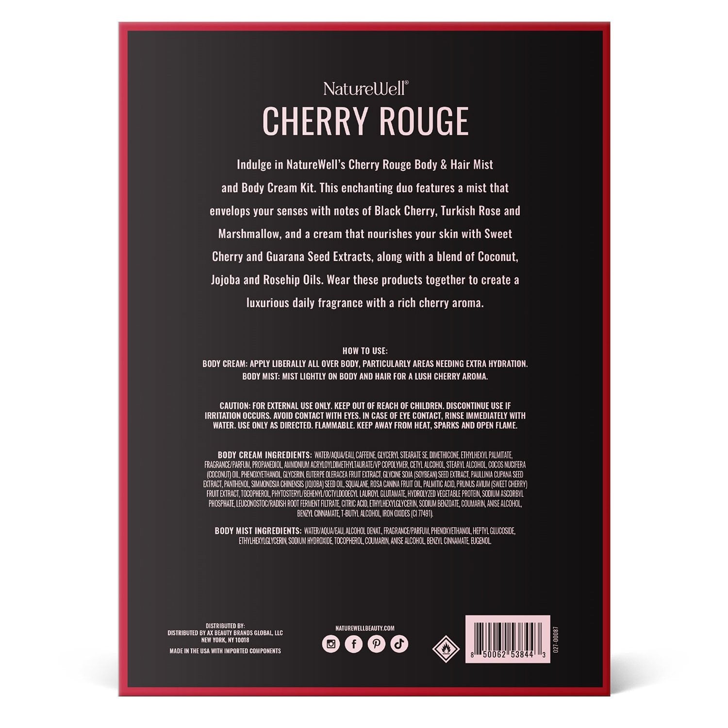 NatureWell Cherry Rouge Body & Hair Mist and Body Cream Kit– Brands For ...