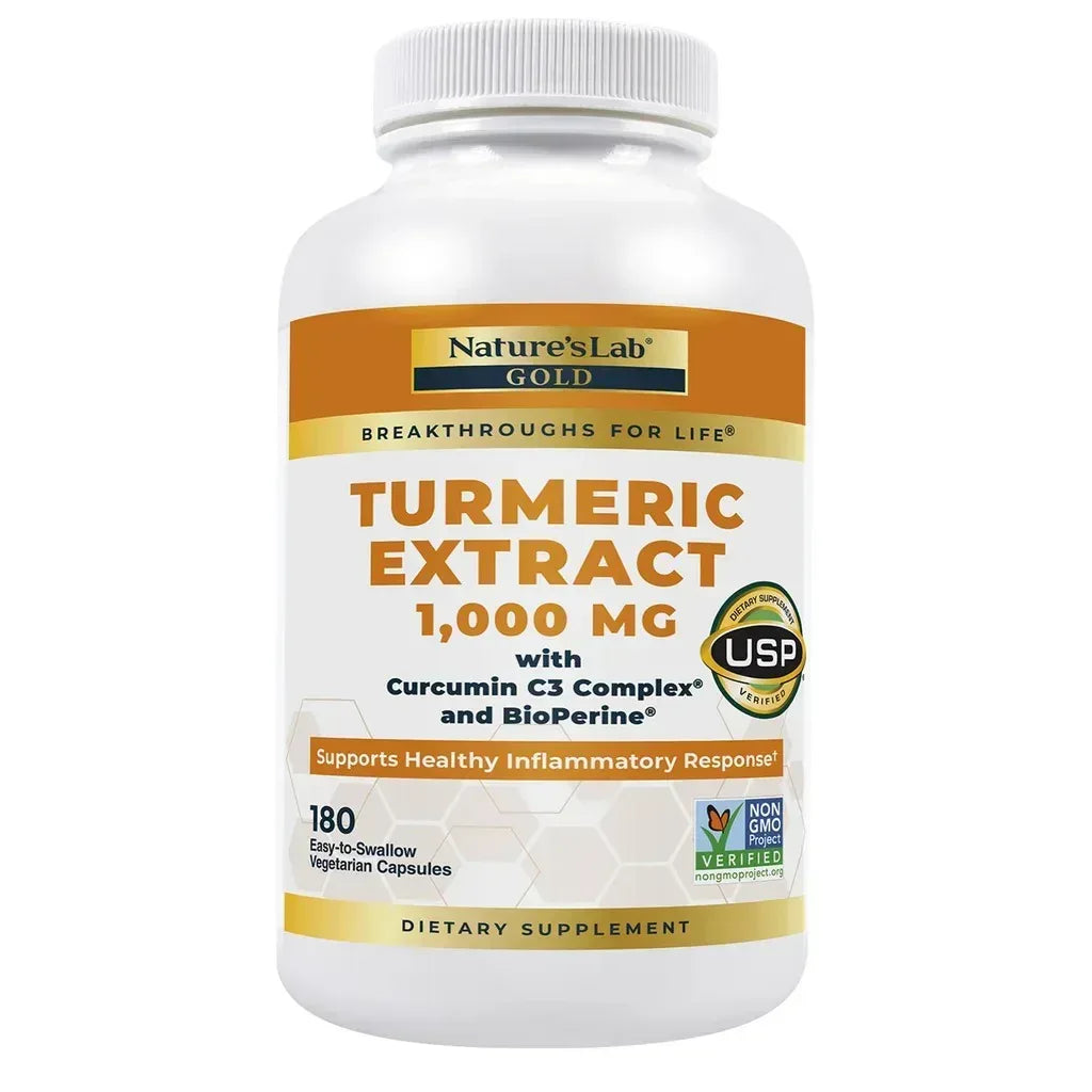 Nature's Lab Turmeric Extract 1000mg with Curcumin C3 Complex & BioPer ...