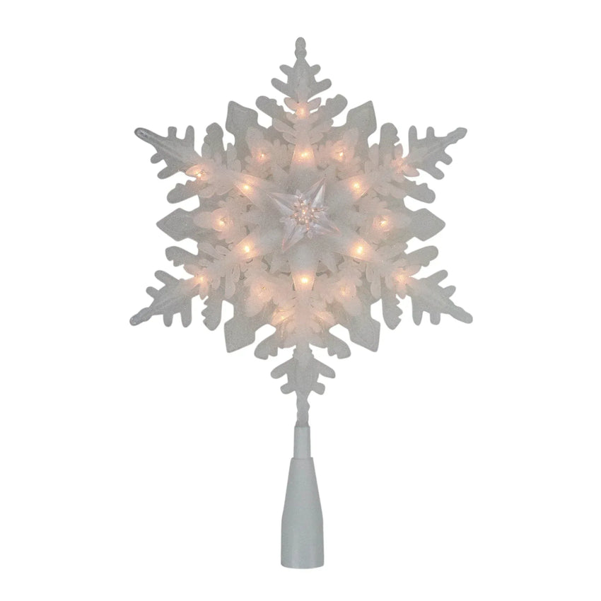 Northlight White Plastic Christmas Tree Topper, 10"– Brands For Less USA