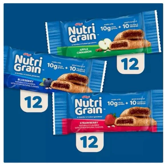 Nutri-Grain Bars Variety Pack, 1.3 oz., 36 pk.– Brands For Less USA