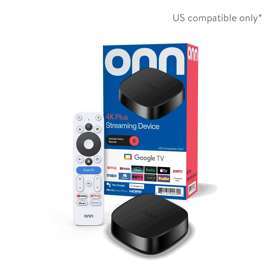 onn 4K Plus Streaming Device, Google TV - Ultra-fast Streaming, Stunni ...
