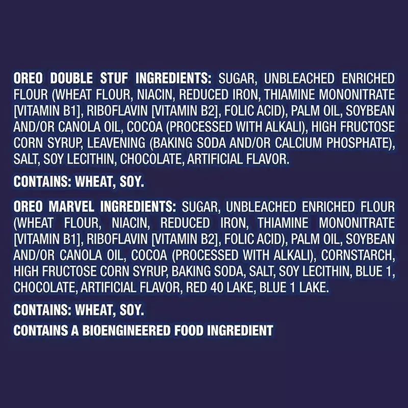 Oreo Chocolate Sandwich Cookies, Marvel Stuf Of Legends, Variety Pack ...