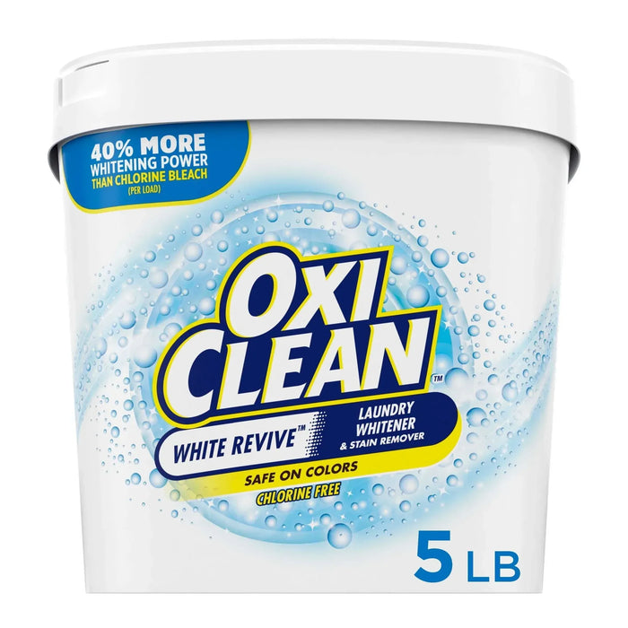 OxiClean White Revive Laundry Whitener and Stain Remover Powder, 5 lb ...