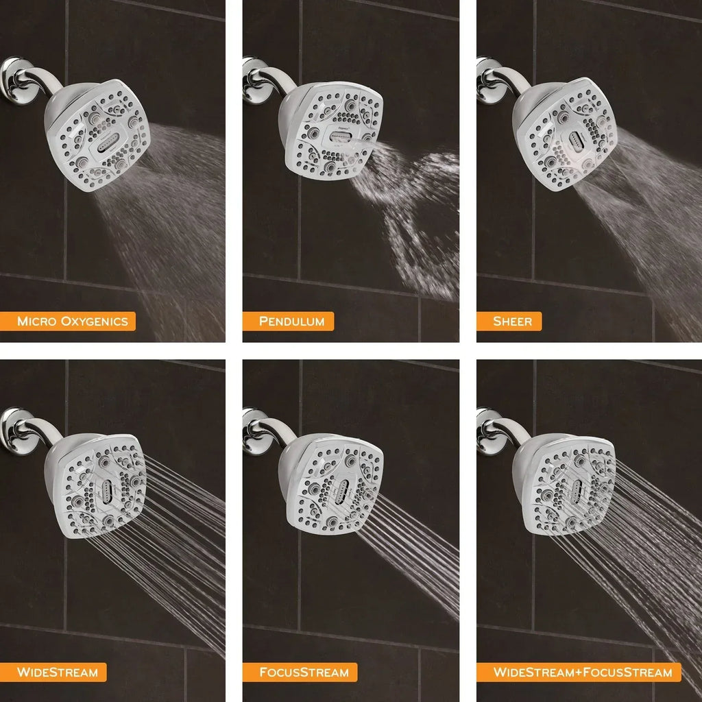 Oxygenics Square 6-Setting Fixed Shower Head (Assorted Colors)– Brands ...