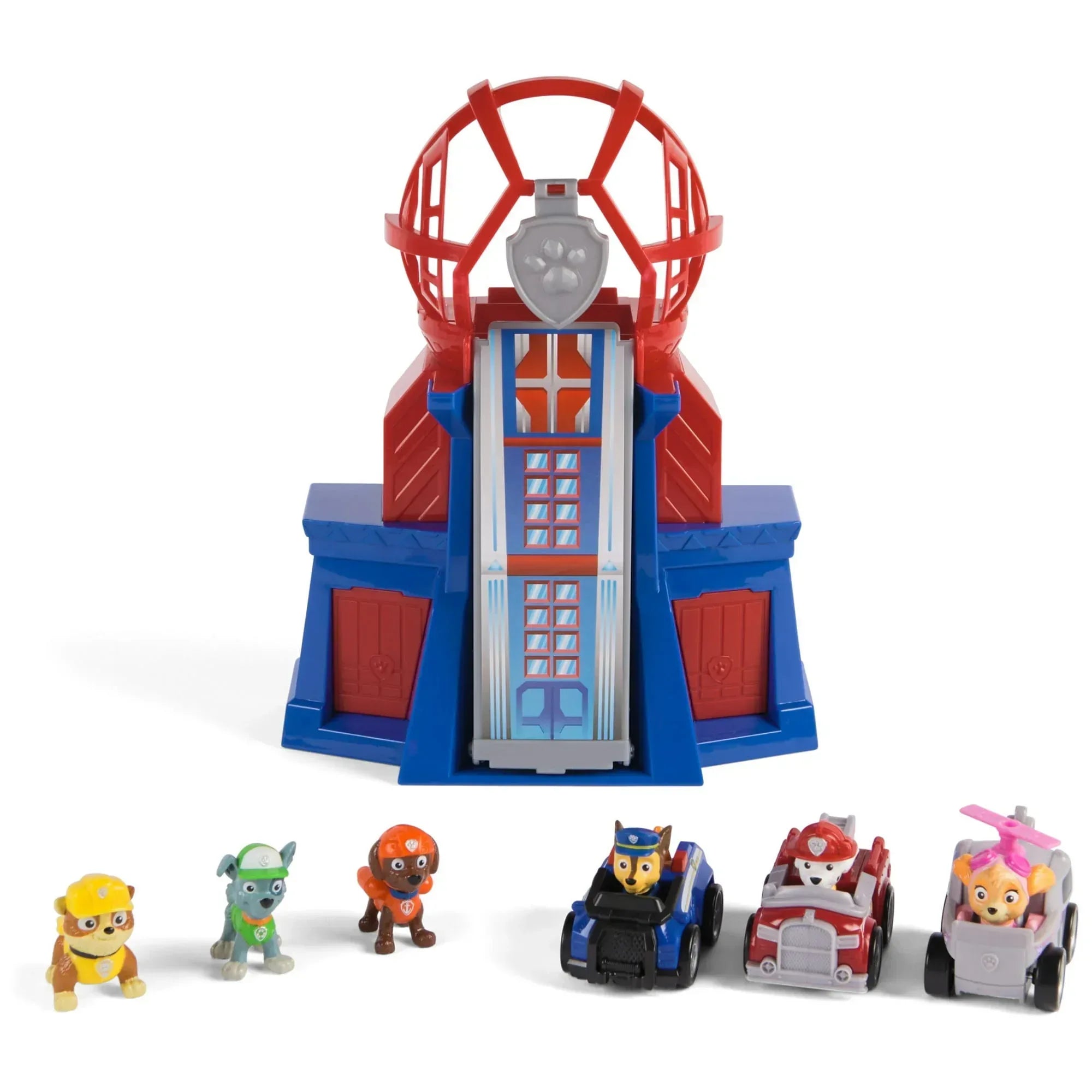 PAW Patrol, Pup Squad Mini Lookout Tower Playset, 3 Toy Cars & 3 Figur ...