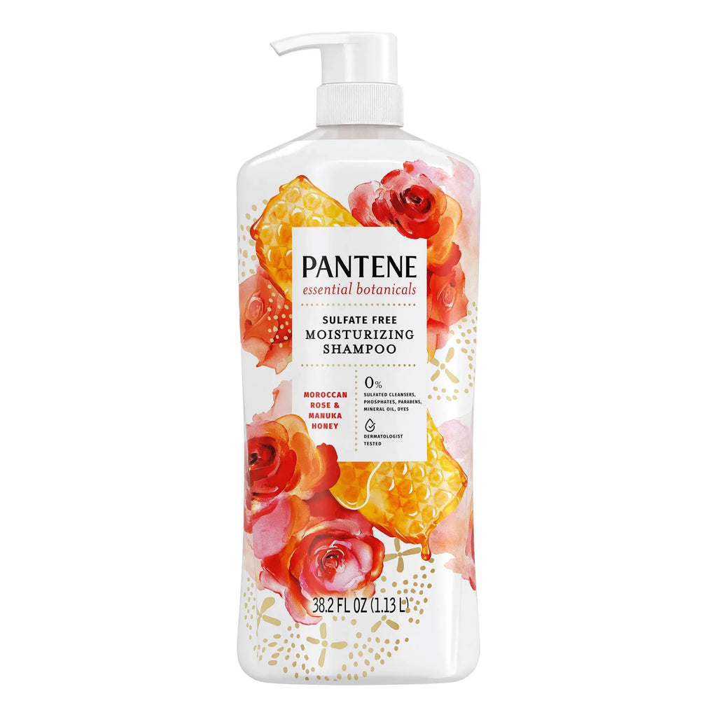 Pantene Essential Botanicals Moroccan Rose & Manuka Honey Shampoo, 38 ...
