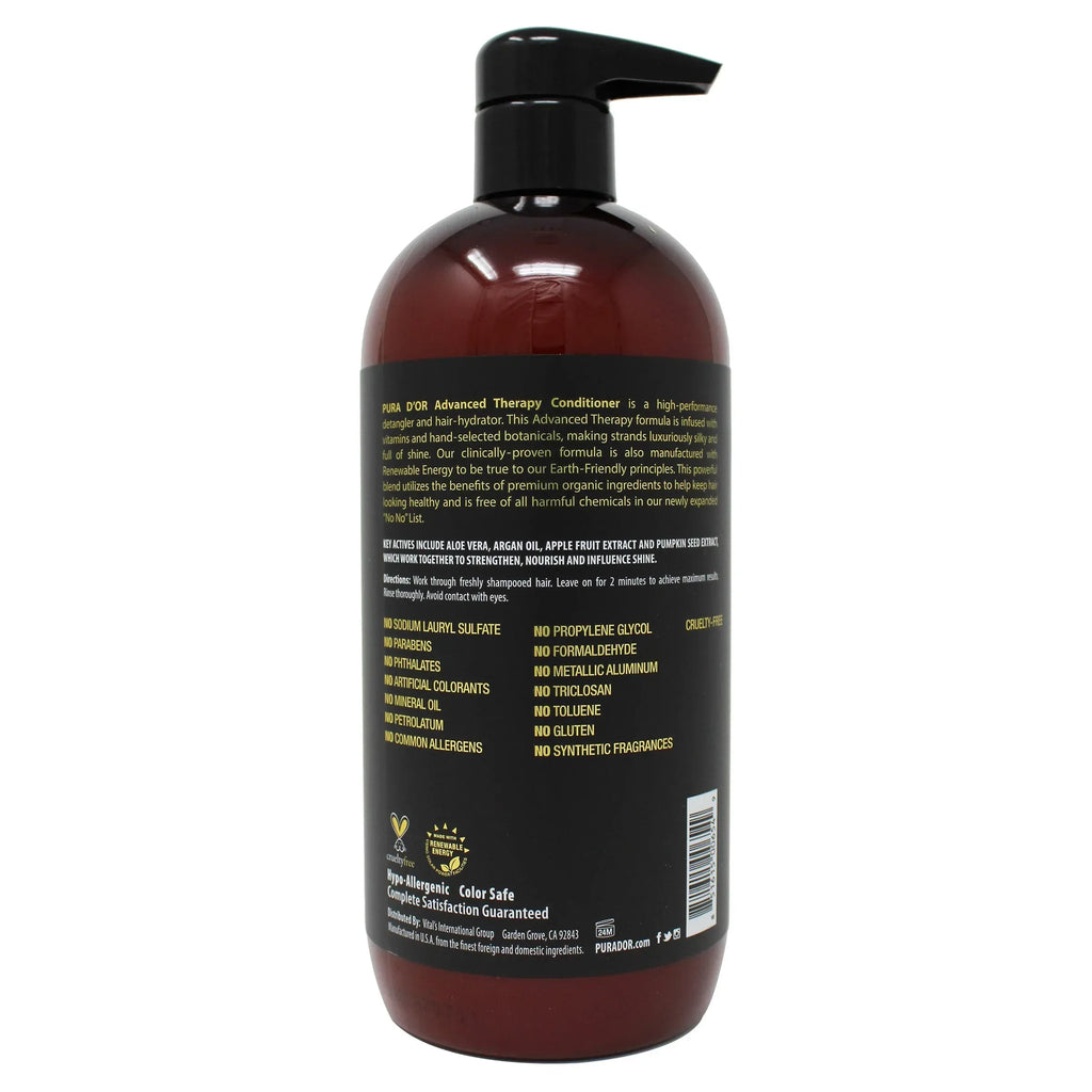 Pura d'or Advanced Therapy Anti-Hair Thinning Shampoo & Conditioner Se ...