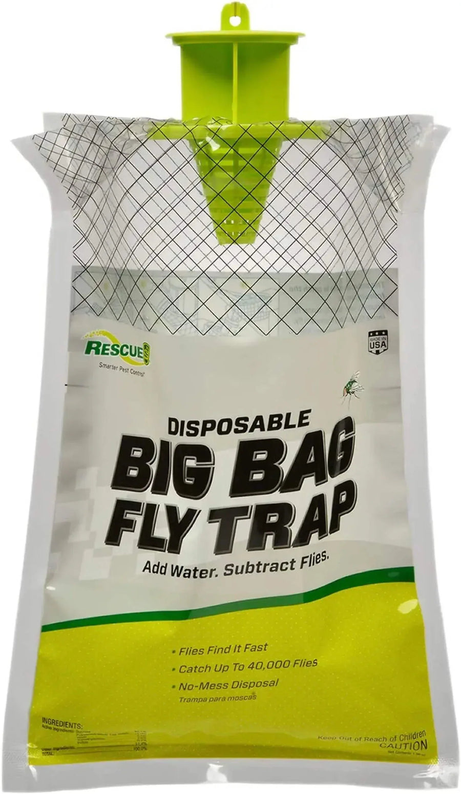 Rescue! Big Bag Fly Trap Disposable, Resin, 1 Pack– Brands For Less USA