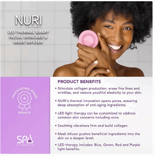Spa Sciences NURI Facial Skincare and Mask Infuser, Pink– Brands For ...