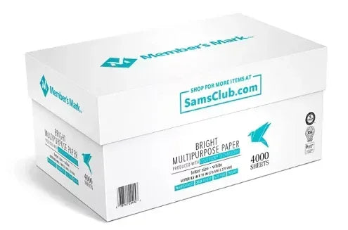 Member's Mark Bright White Multipurpose Paper, 8 Ream Case, 20 lb, 96 ...