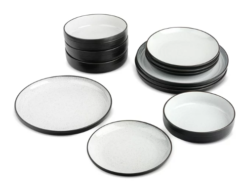 Yellowstone 12-Piece Ceramic Dinnerware Set, Beth Collection– Brands ...