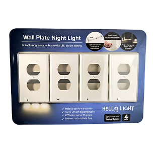 Hello Light 4 pc. LED Outlet Cover Pack– Brands For Less USA