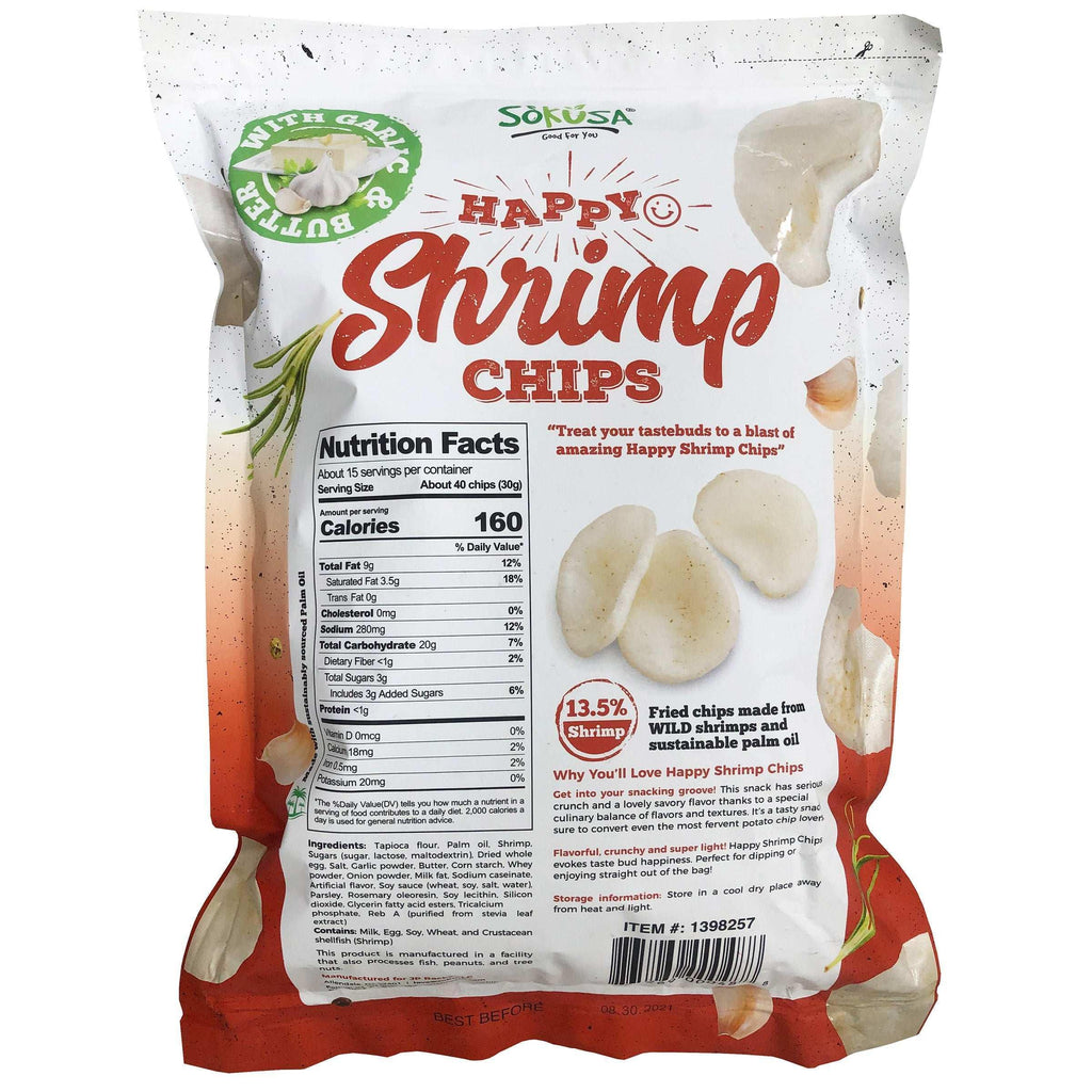 Chips de camarones con ajo y mantequilla, paquete de 2, 16 oz– Brands ...