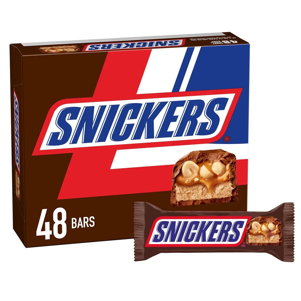 Snickers Milk Chocolate Candy Bars, Full Size, 1.86 oz., 48 pk.– Brands ...