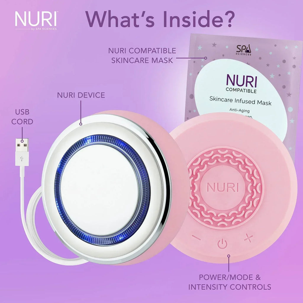 Spa Sciences NURI Facial Skincare and Mask Infuser, Pink– Brands For ...