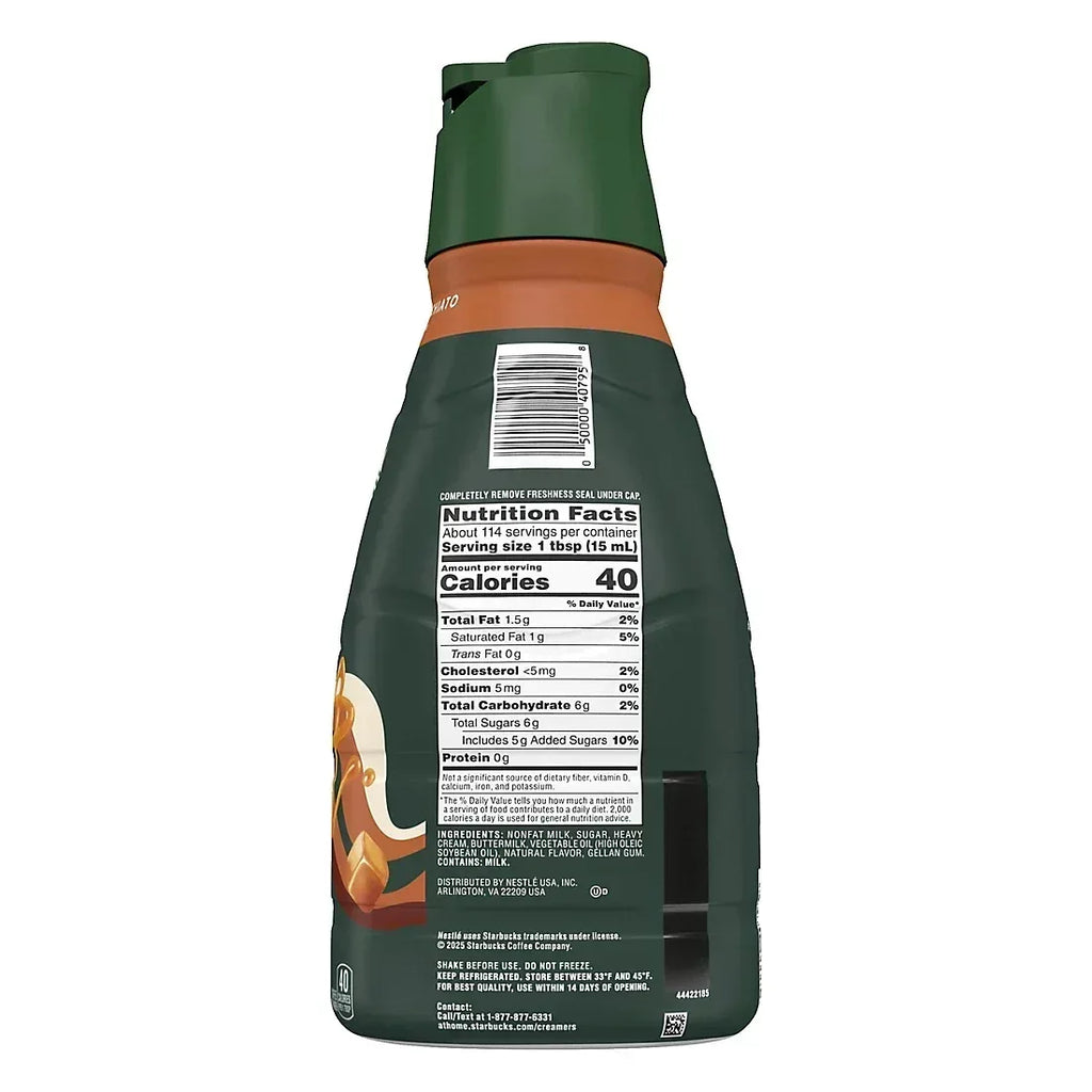 Starbucks Caramel Flavored Liquid Coffee Creamer, 58 fl. oz.– Brands ...