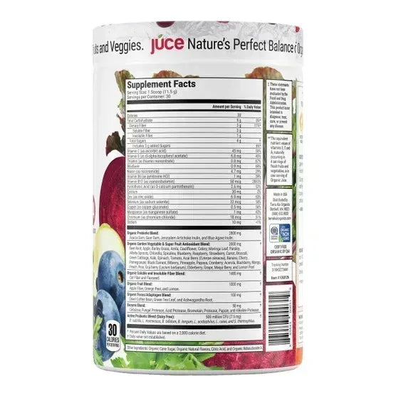 Terra Kai USDA Organic Juce Super Fruit & Veggie Powder, 12.2 Ounces ...