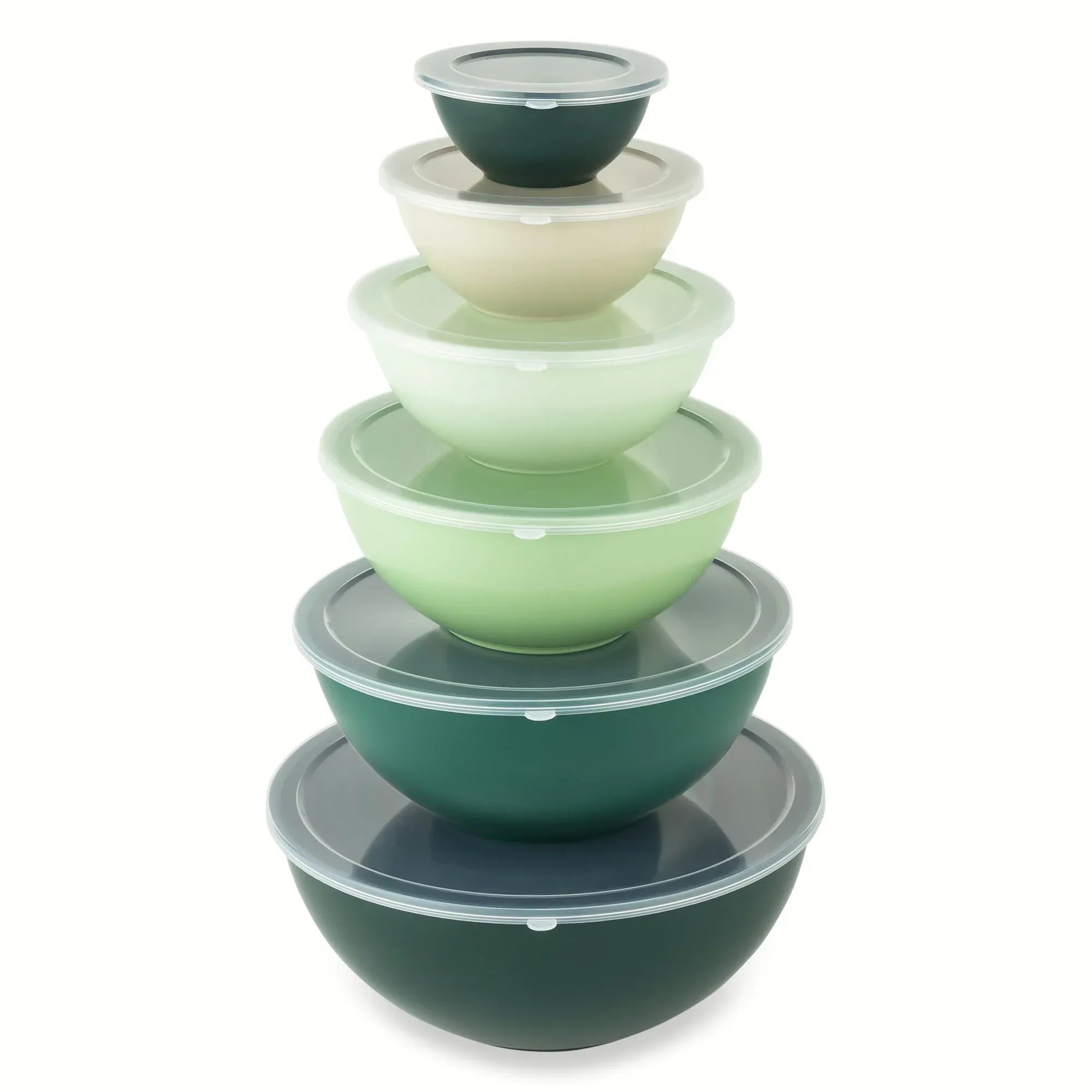 Thyme & Table 12-Piece Nesting Mixing Bowl Set - Green– Brands For Less USA