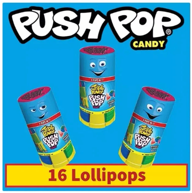Triple Power Push Pop Candy, 16 ct.– Brands For Less USA