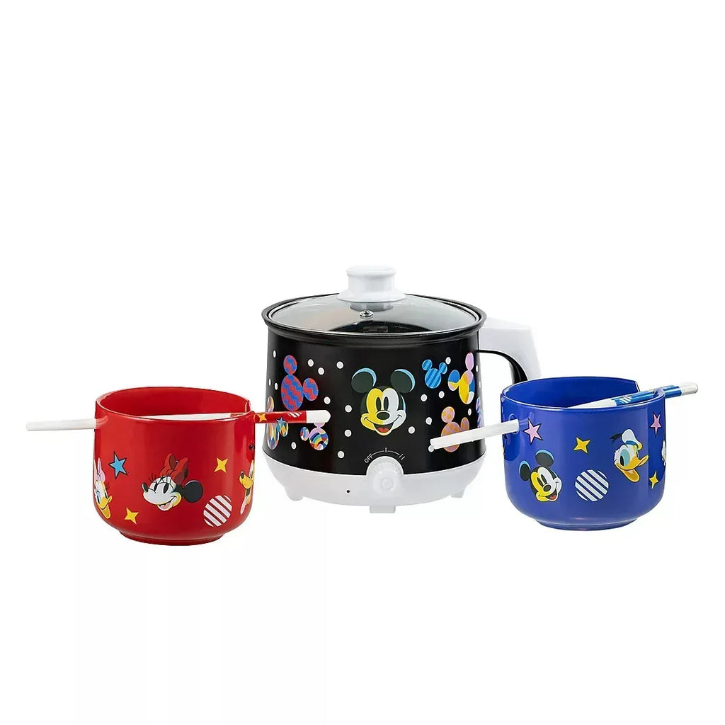 Uncanny Brands Disney Mickey Mouse Hot Pot with Ramen Bowls– Brands For ...