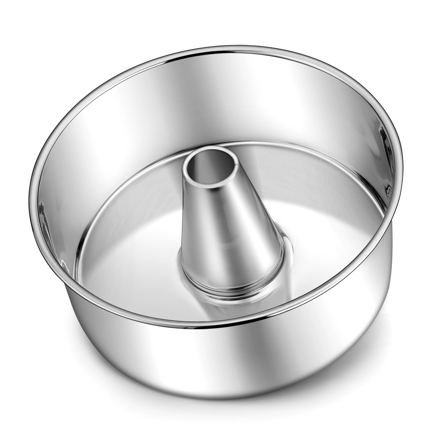Vesteel 10 inch Angel Food Cake Pan, Stainless Steel Pound Cake Mold w ...