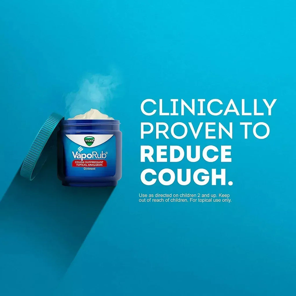 Vicks VapoRub Cough Suppressant Topical Analgesic Ointment, 2 pk./3.53 ...