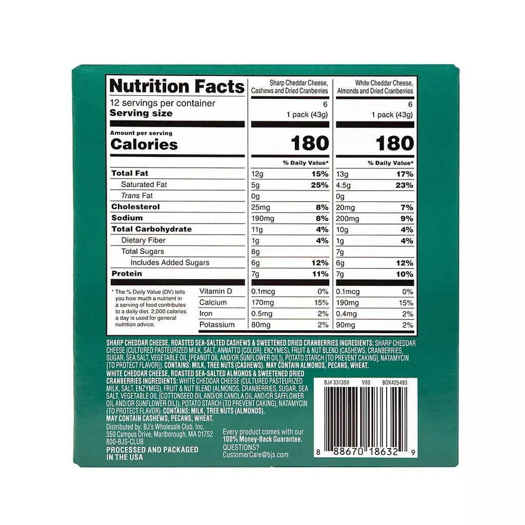 Wellsley Farms Cheese Fruit & Nut Snack Packs, 12 pk.– Brands For Less USA