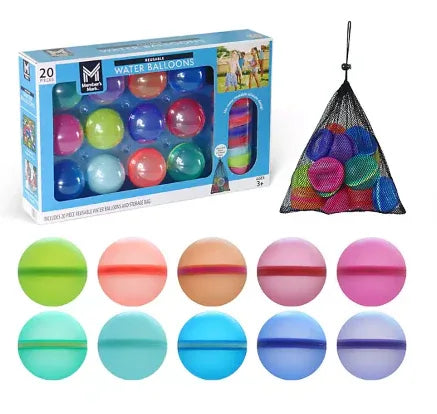 Member's Mark Self-Sealing Reusable Water Balloons with Mesh Storage B ...