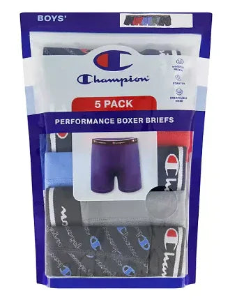 Champion Boys 5-Pack Performance Boxer Brief– Brands For Less USA