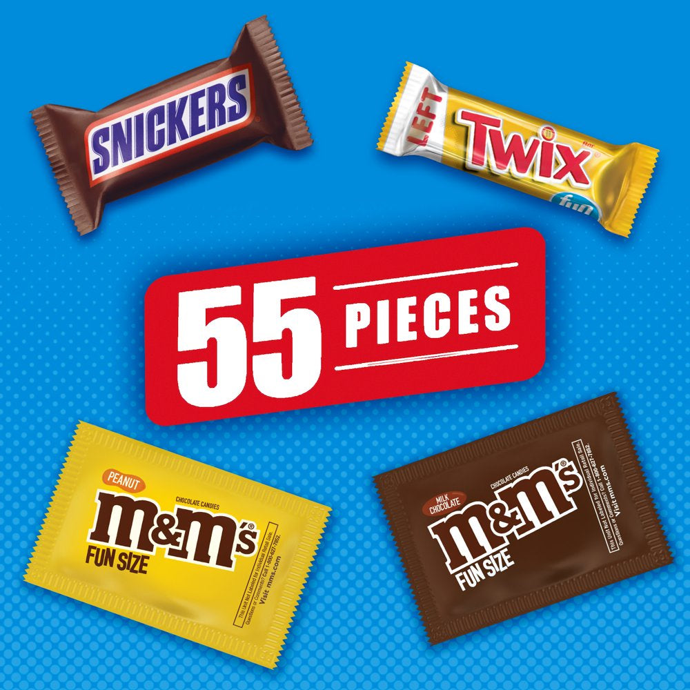 M&M'S, Snickers & Twix Fun Size Spring Break Milk Chocolate Candy - 30 ...