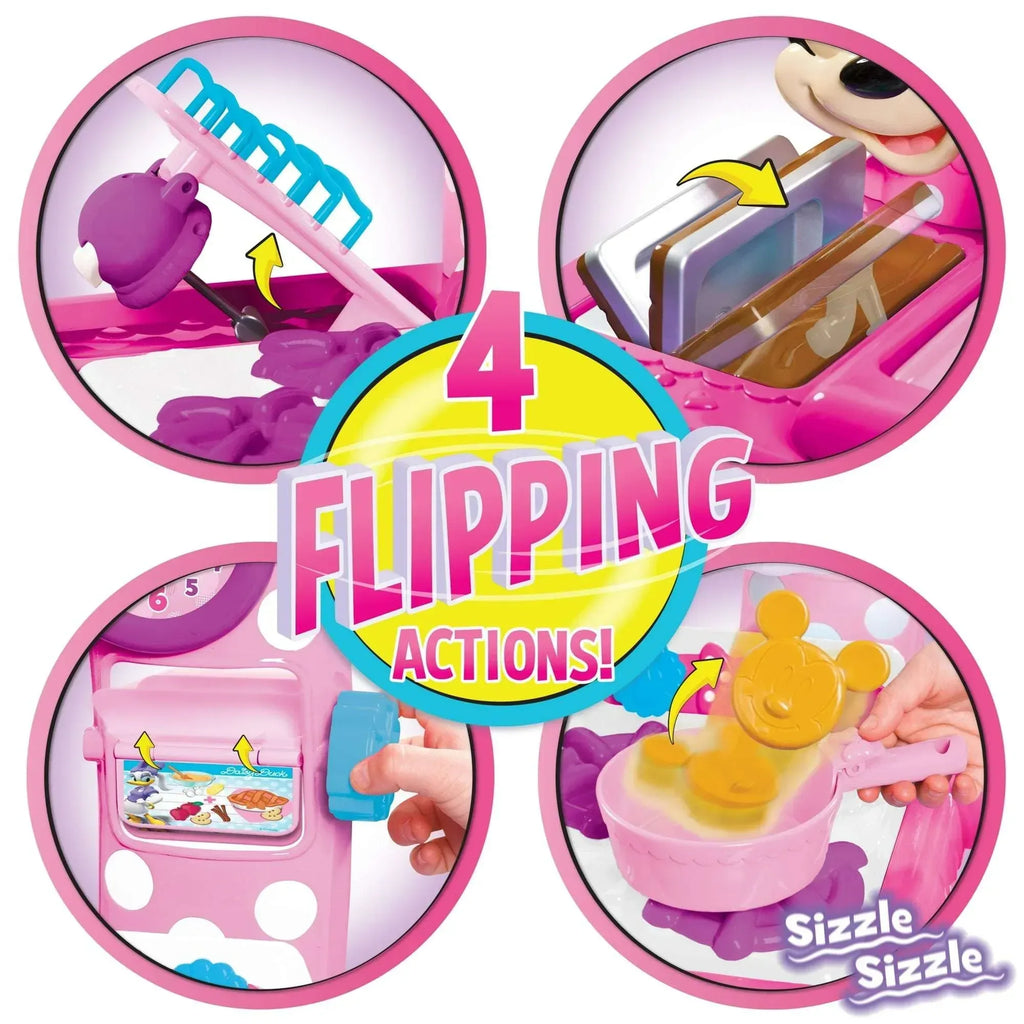 Disney Junior Minnie Mouse Flipping Fun Pretend Play Kitchen Set, Play ...