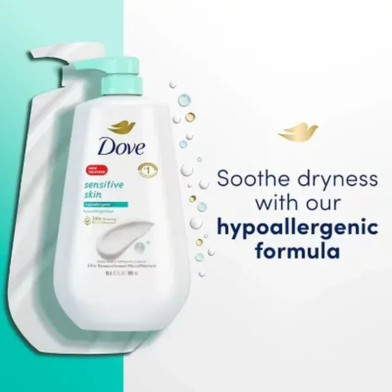 Dove Sensitive Skin Hypoallergenic Body Wash (30.6 Fl. Oz., 2 Pk ...