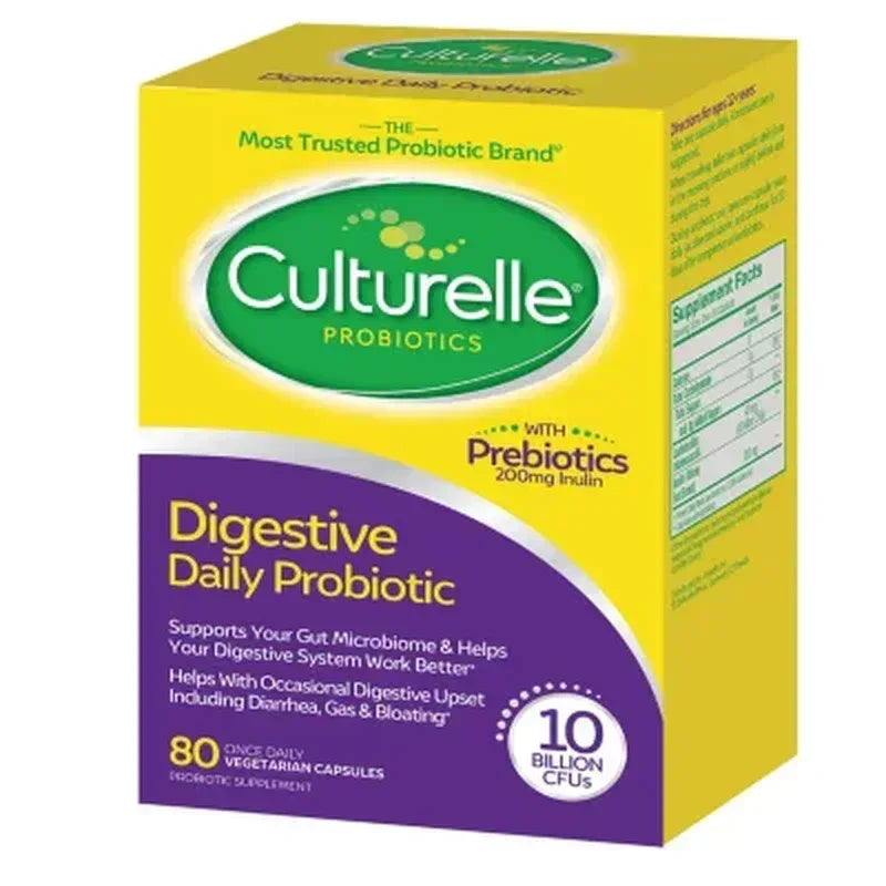 Culturelle Daily Probiotic Supplement Capsules, 10 Billion CFU (80 Ct ...