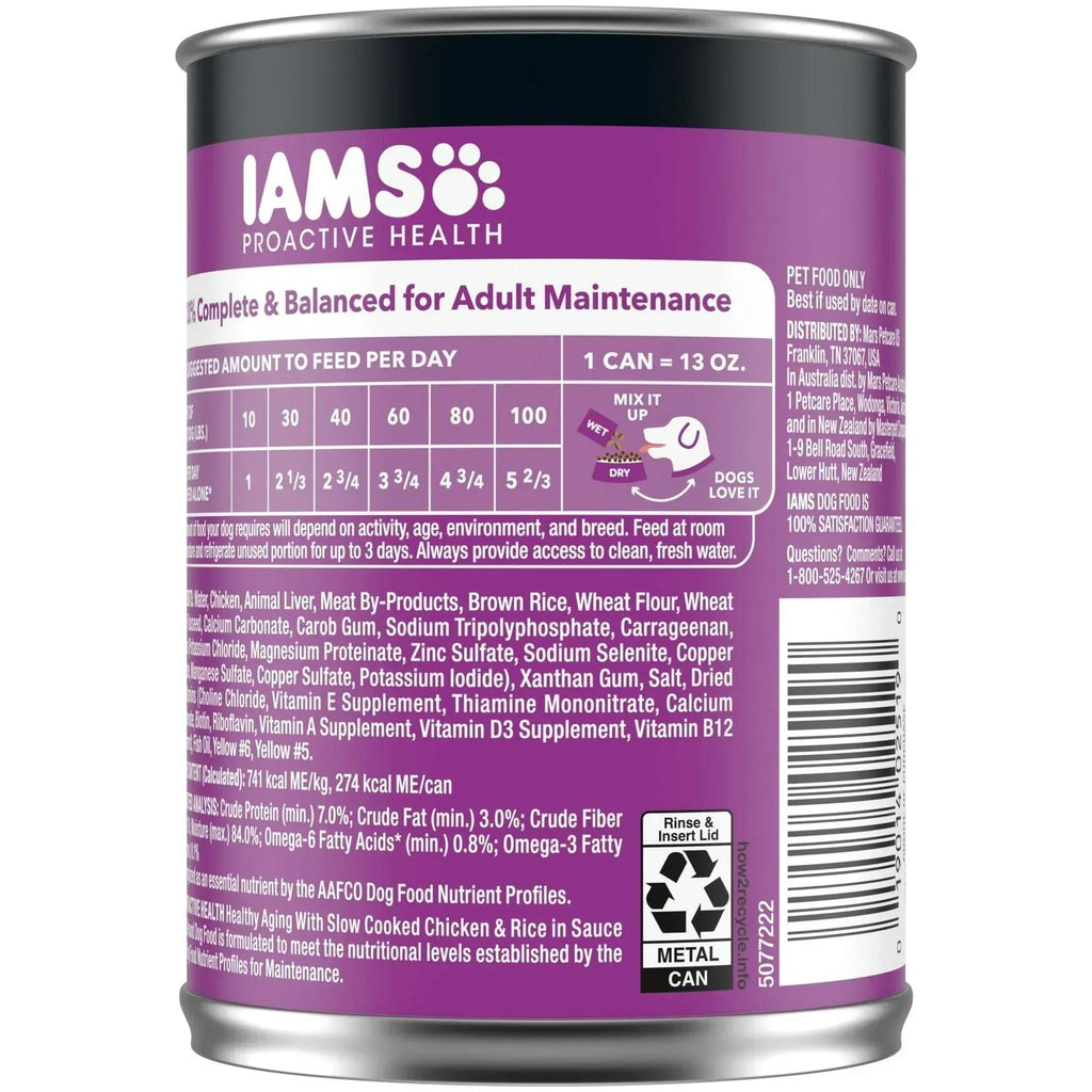 (6 pack) Iams Proactive Health Senior Soft Wet Dog Food Pate With Slow ...