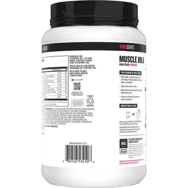 Muscle Milk Pro Series 50G Protein Powder Intense Vanilla 2.54 Lbs ...