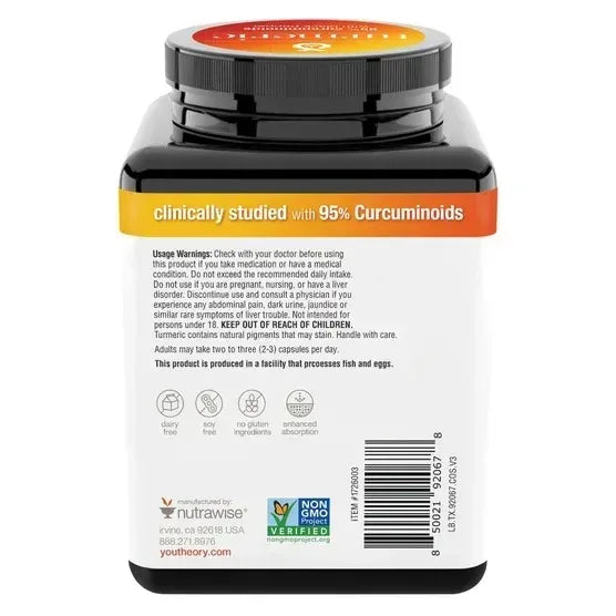 youtheory Turmeric Healthy Inflammation Support 2250 mg, 210 Vegetaria ...